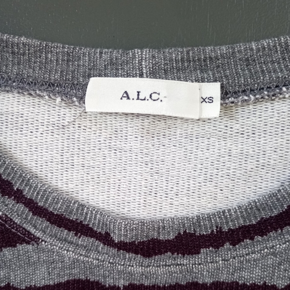 A.L.C. | Sweaters | Alc Conlo Gray And Wine Color Sweater In Low ...